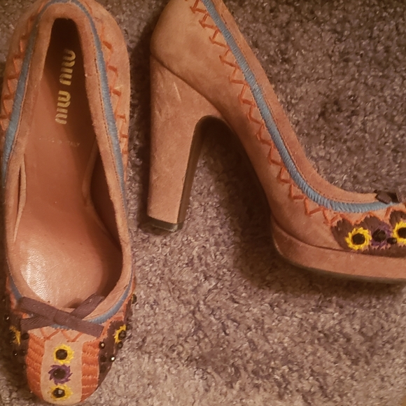 Miu Miu | Shoes | Miu Miu Platform Heels | Poshmark